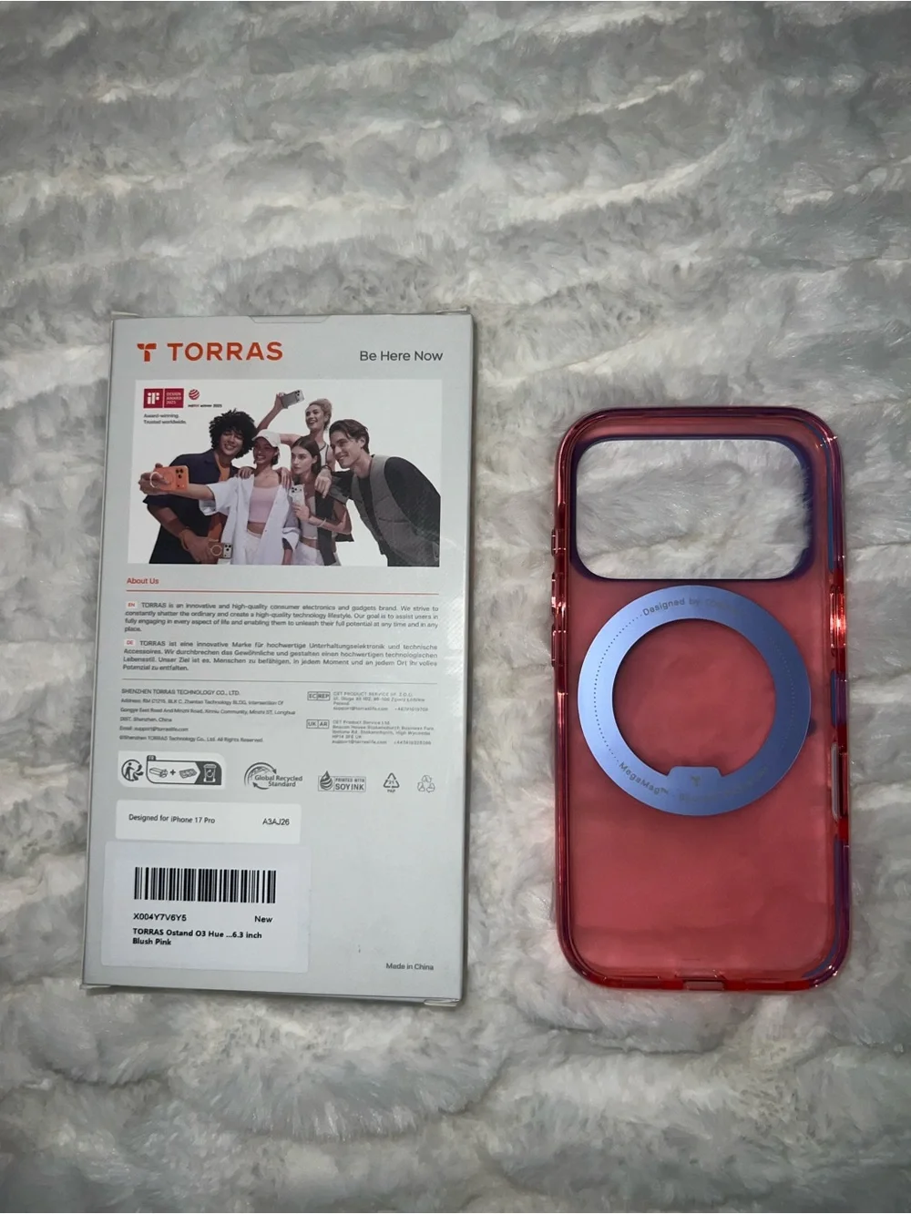 Other | Torras Iphone 17 Pro Stand Case With Ring Grip Blush Pink ...